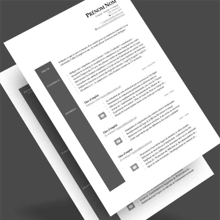 Modèles de CV pour le Québec